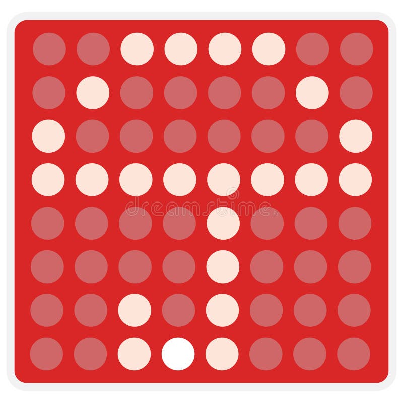 Red Digital Square Led Umbrella Display with Sample Panel Stock Vector ...