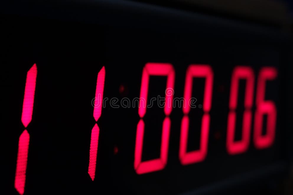 Red Digital Timer, Numbers Counting. Stock Photo - Image of technology ...