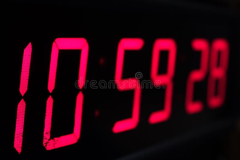 Red Digital Timer, Numbers Counting. Stock Photo - Image of simple ...