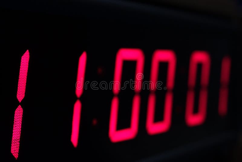 Red Digital Timer, Numbers Counting. Stock Photo - Image of number ...