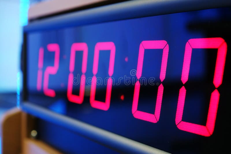 Red Digital Timer, Numbers Counting. Stock Photo - Image of alarm, bomb ...