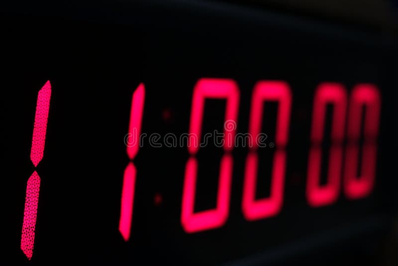 Red Digital Timer, Numbers Counting. Stock Image - Image of technology ...