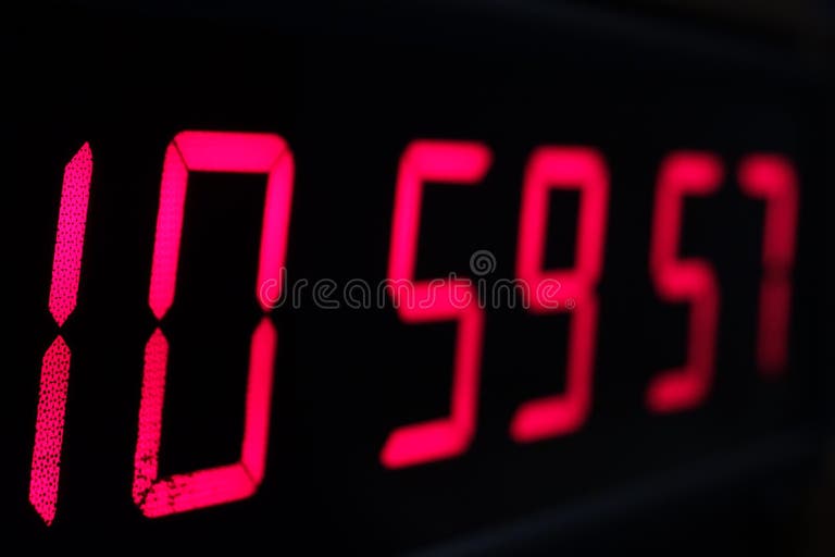 Red Digital Timer, Numbers Counting. Stock Photo - Image of watch ...
