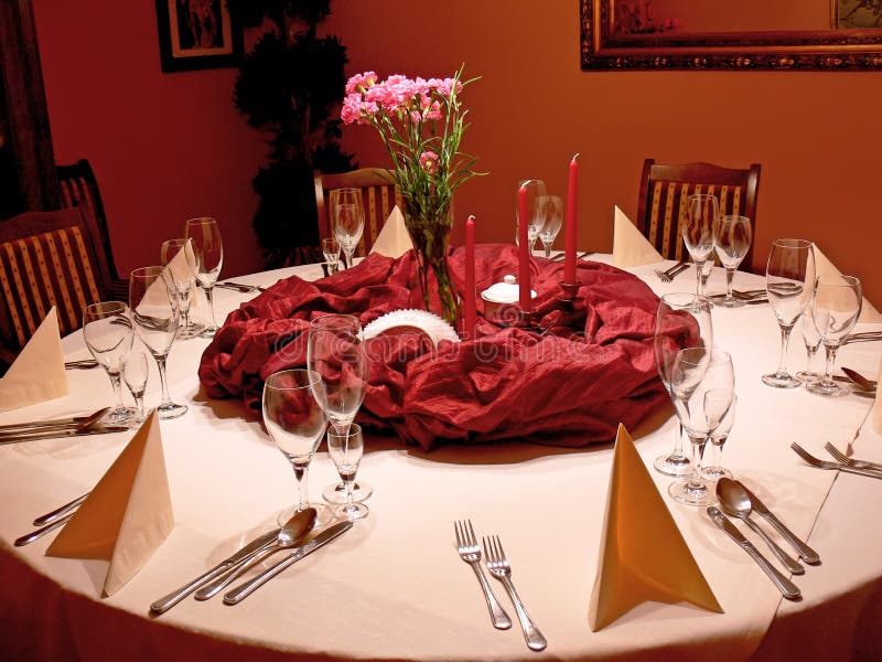 Red dining room stock photo. Image of chair, diner, hotel - 6322408