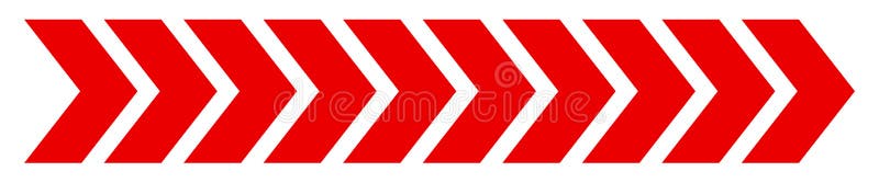 Red Direction Banner with Arrows Stock Illustration - Illustration of ...