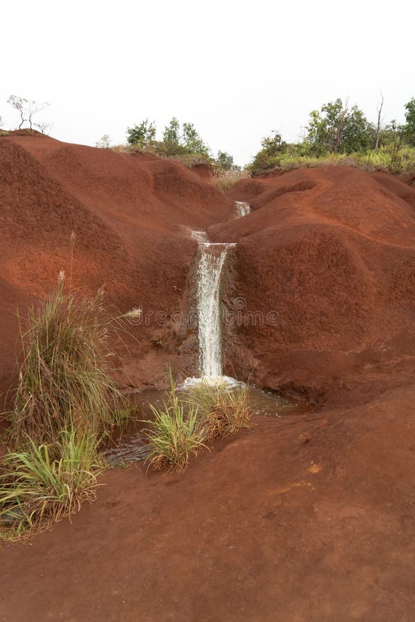Red dirt waterfall stock image. Image of state, scenery - 300788625