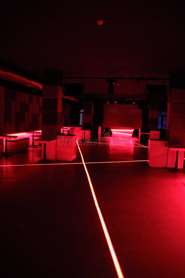 Red Discoteque stock photo. Image of drum, corridor, lights - 50719052