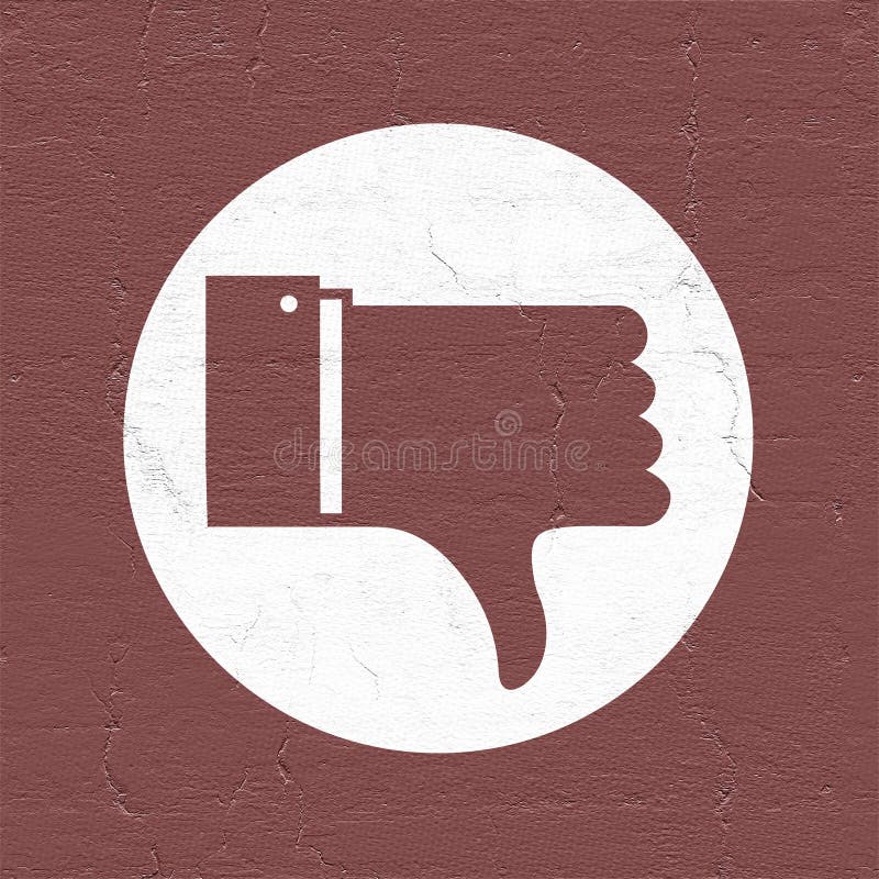 Red dislike sign stock illustration. Illustration of internet - 98203371