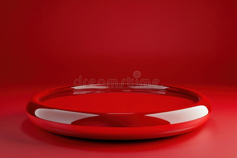 Red Display Stand Platform Showcase in Simple Background Presentation ...