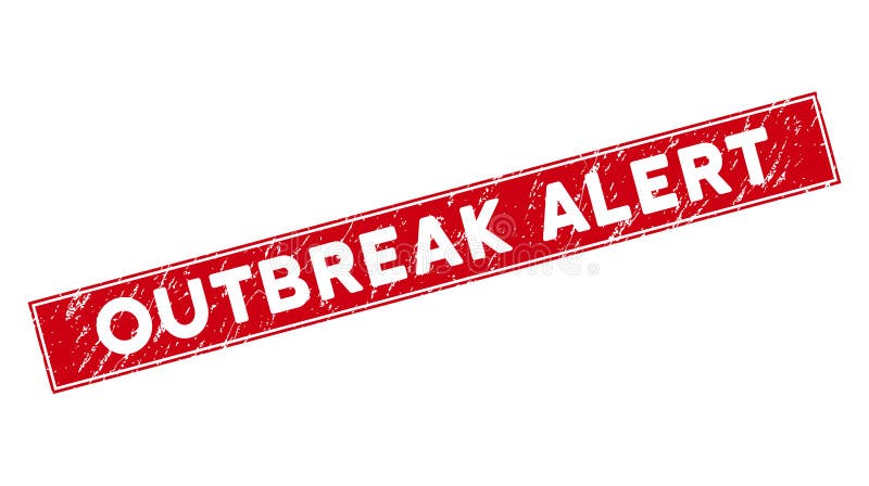 Red Distress Outbreak Alert Rectangle Stamp Seal Stock Vector ...