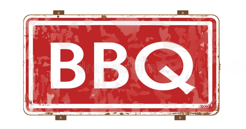 Red Distressed BBQ Sign - Illustration Stock Illustration ...
