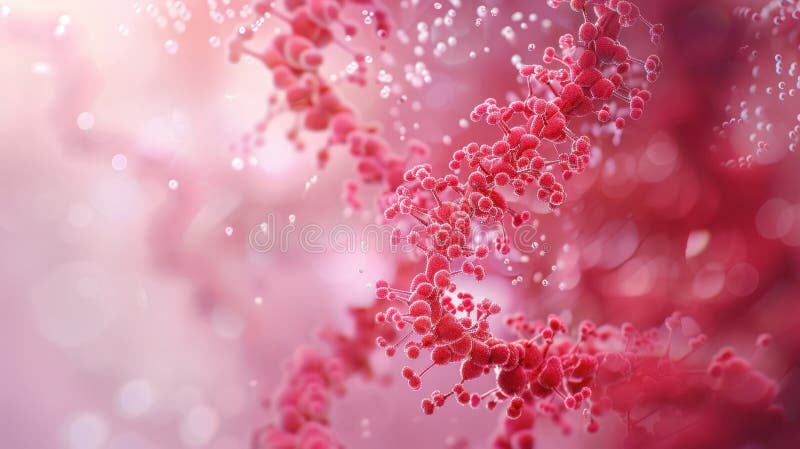 The Red DNA Molecule.AI Generated Image Stock Image - Image of data ...