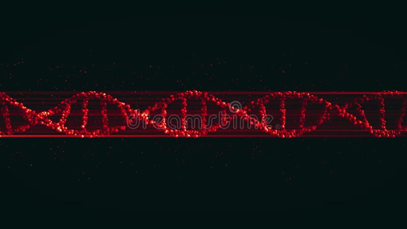 Red DNA Molecule, 3D Rendering Stock Illustration - Illustration of ...