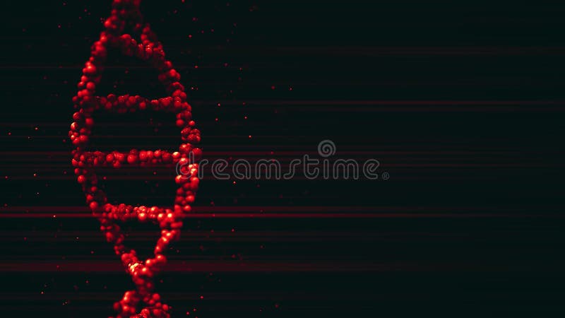 Red DNA Molecule Model, 3D Rendering Stock Illustration - Illustration ...