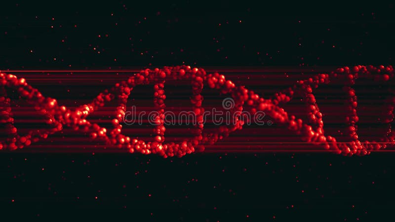 Red DNA Molecule Model, 3D Rendering Stock Illustration - Illustration ...