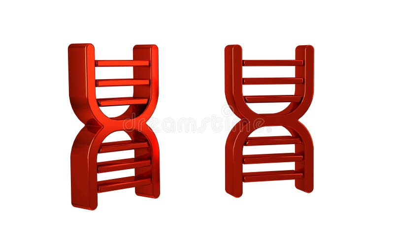 Red DNA Symbol Icon Isolated on Transparent Background. Stock ...