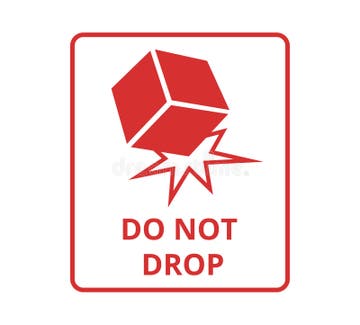 Red Do Not Drop Symbol. Concept of Packaging Stock Vector ...