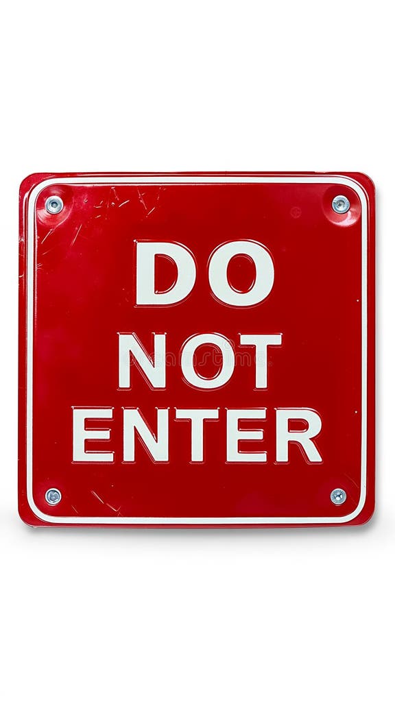 A Red Do Not Enter Sign on a White Background Stock Photo - Image of ...