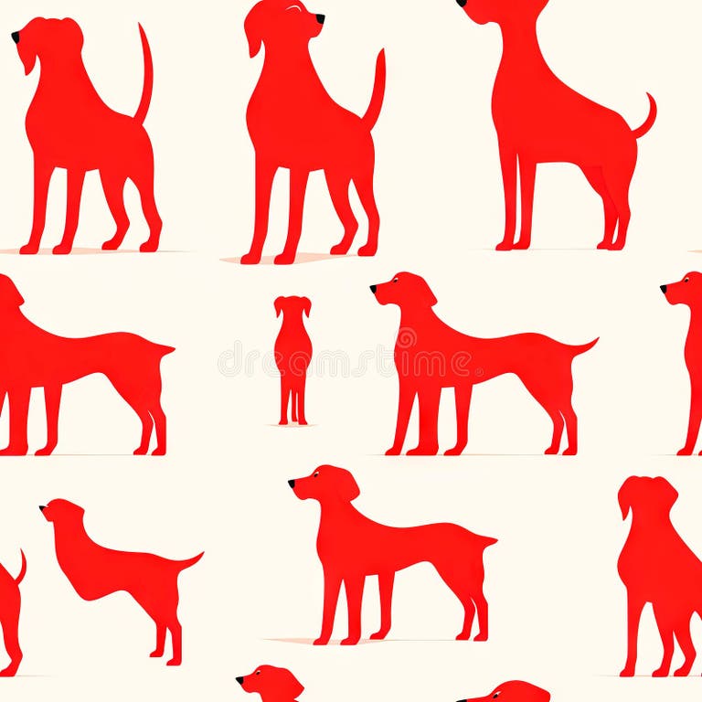 Red Dogs with Shadow Pattern Banner Wallpaper Simple Stock Image ...
