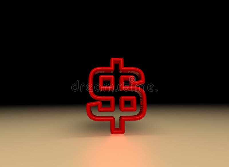 Red dollar sign stock illustration. Illustration of colorful - 6844004