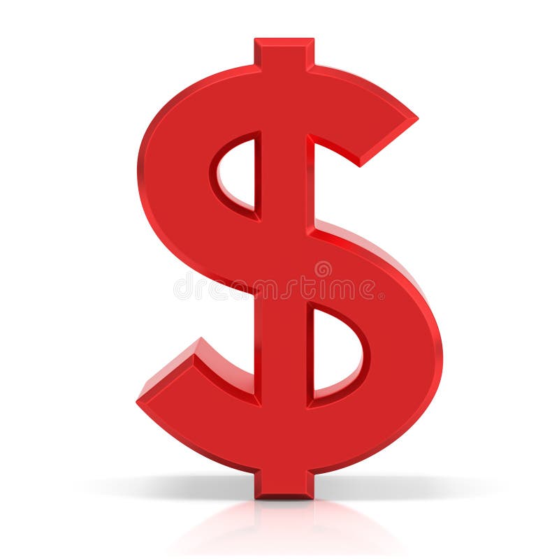 Red dollar sign. stock photo. Image of currency, symbol - 181061716