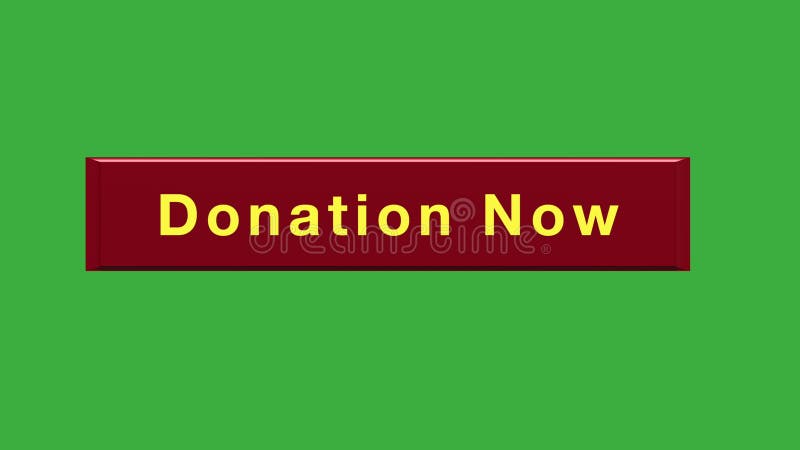 Red Donation Button with Animations Arrow on Green Screen Stock Footage ...