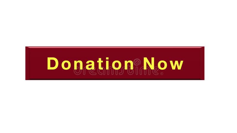 Red Donation Button with Animations Arrow on White Background Stock ...