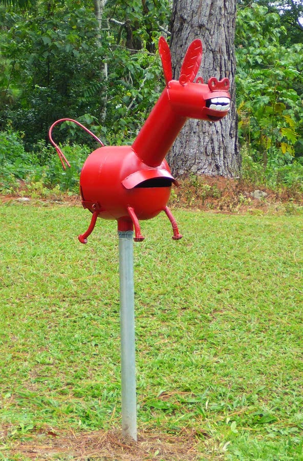 Red Donkey Letterbox stock image. Image of architectural - 37475067