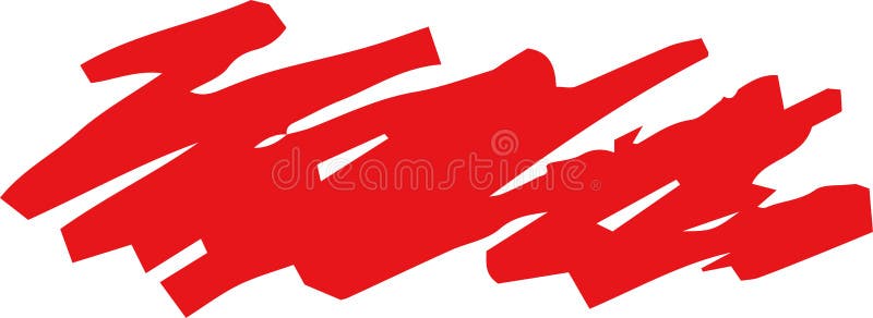 Red Doodles Written with Rough Lines Stock Illustration - Illustration ...