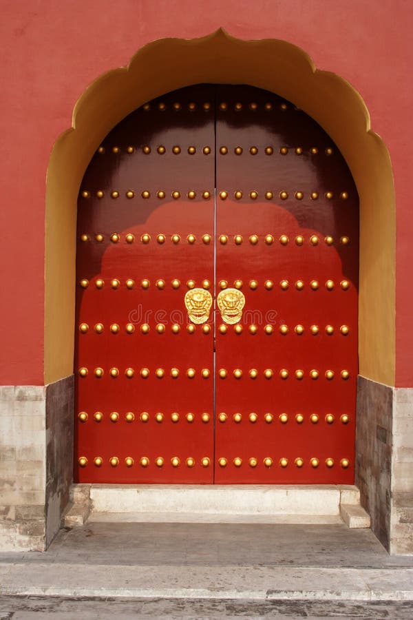 Red Door stock image. Image of door, decoration, defense - 1462123
