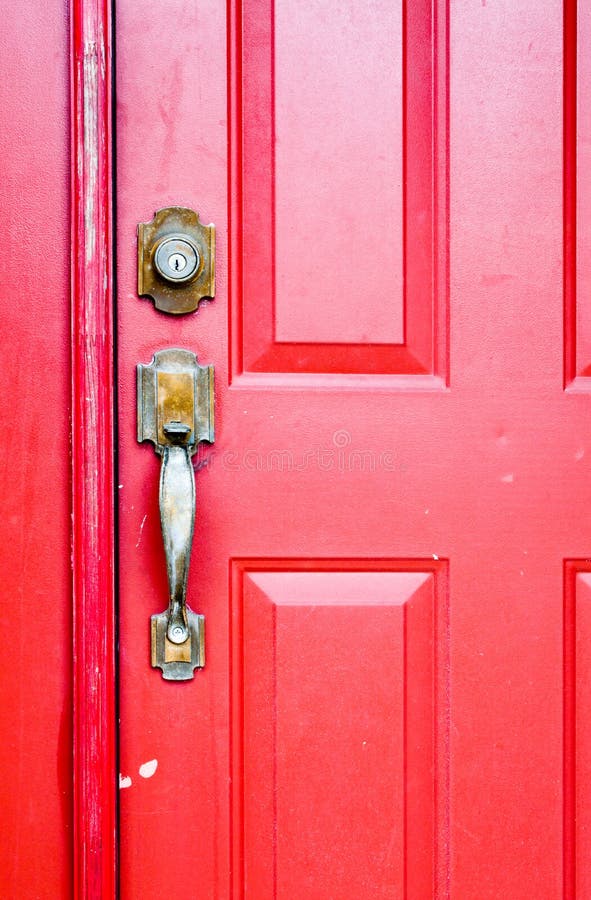Red door stock photo. Image of door, handle, patina, lock - 15504342