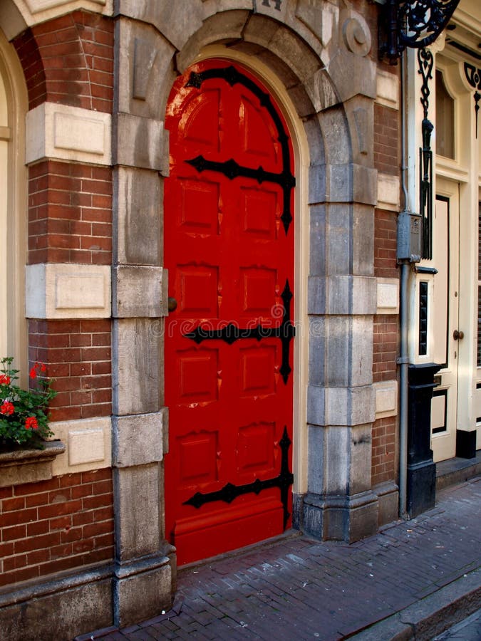 Red Door stock photo. Image of travel, europe, hinges - 15582874