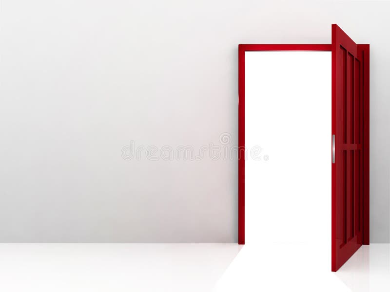 Open Single Red Door Stock Illustrations – 306 Open Single Red Door ...