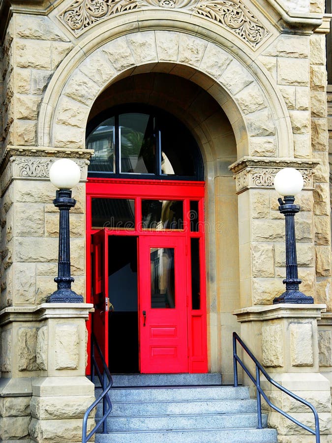 Red Door stock image. Image of authorization, canadian, interesting - 84379