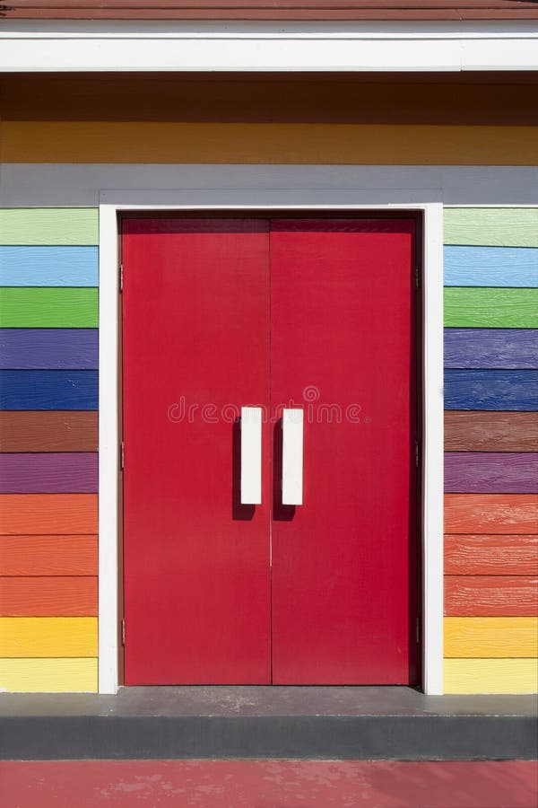 Red Door closed stock photo. Image of green, rough, decide - 28260360