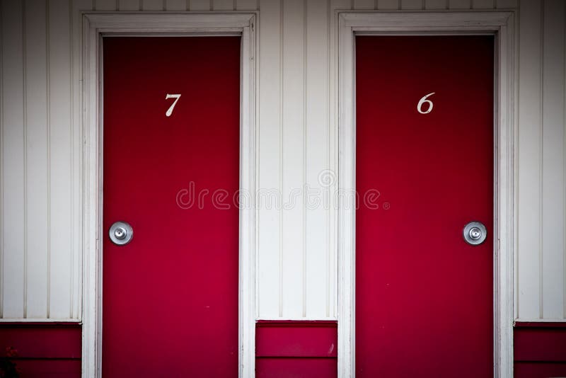 Red doors stock photo. Image of white, exterior, wooden - 53894852