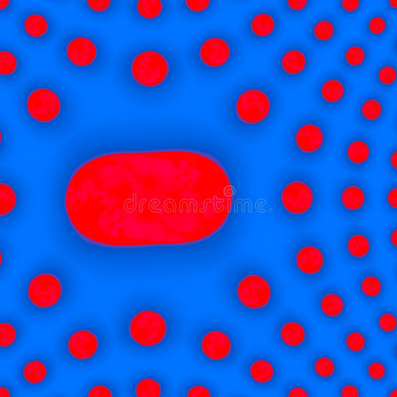 Red Dot Blob Blue Background Abstract Shades Shapes and Blurs Stock ...
