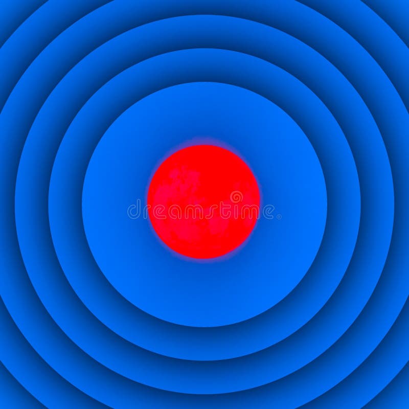 Red Dot Blob Blue Background Abstract Shades Shapes and Blurs Stock ...