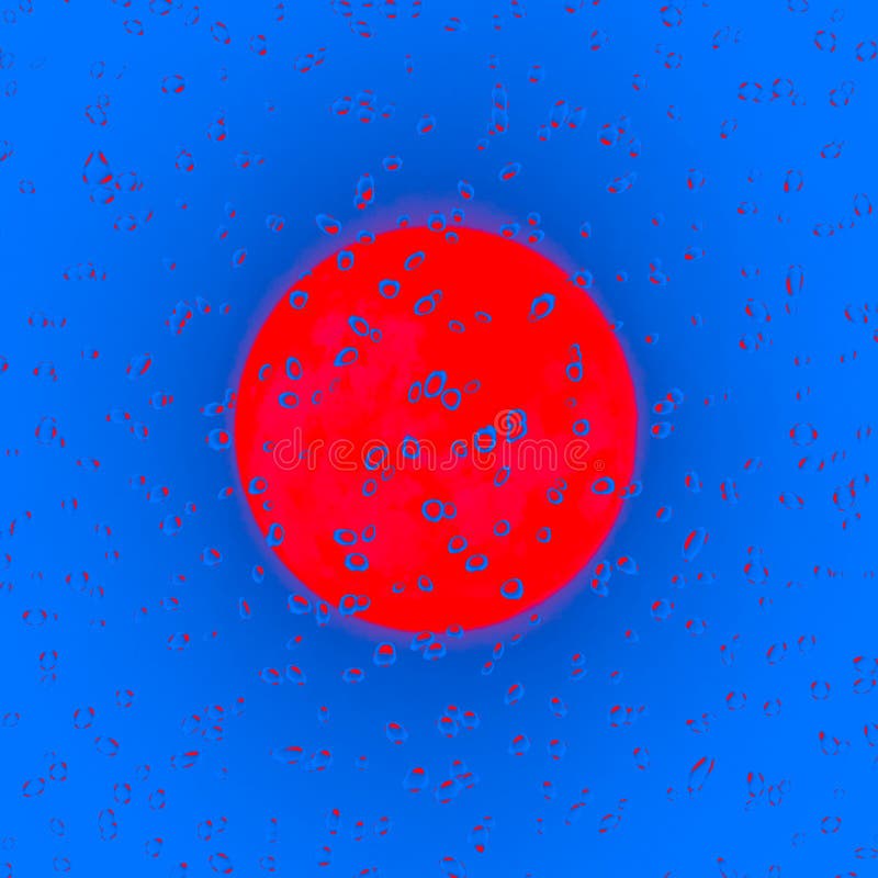 Red Dot Blob Blue Background Abstract Shades Shapes and Blurs Stock ...