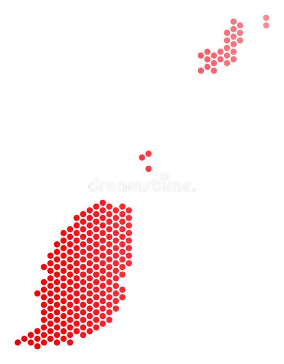 Red Dot Grenada Map stock vector. Illustration of geographic - 118734603
