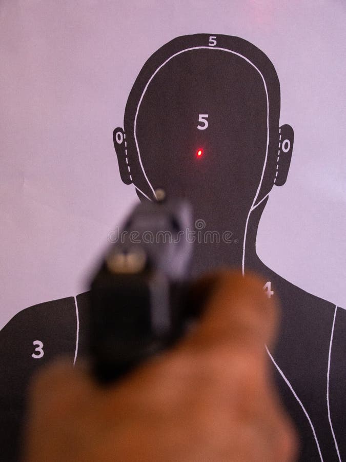 Laser Dot on Head stock image. Image of sight, sports - 229184577