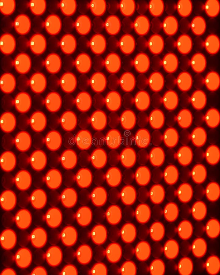 Red Dot Led Lights on Black. Red Glowing Circles on Black. Checkerboard ...