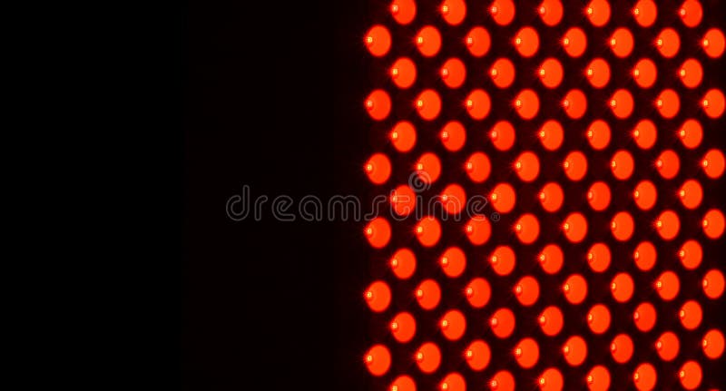 Red Dot Led Lights on Black. Red Glowing Circles on Black. Checkerboard ...