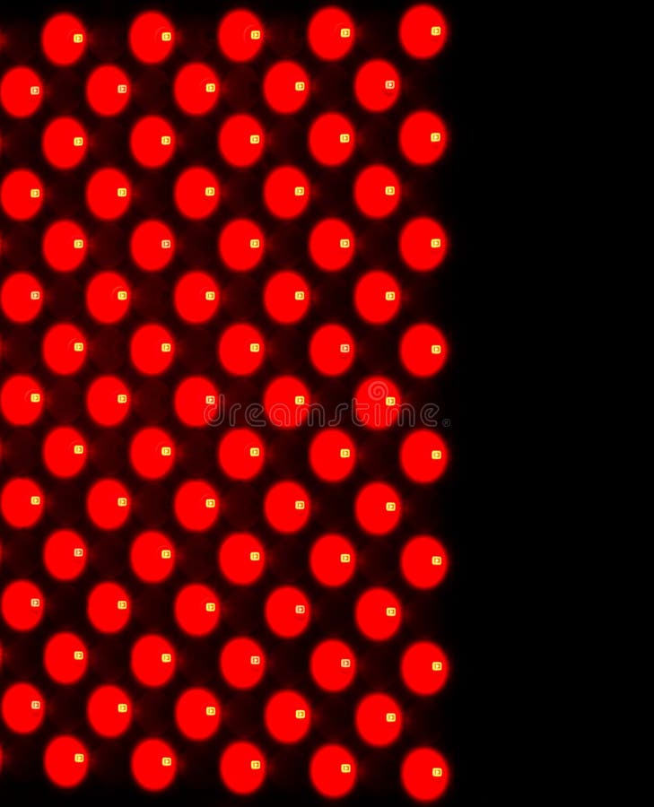 Red Dot Led Lights on Black. Red Glowing Circles on Black. Checkerboard ...