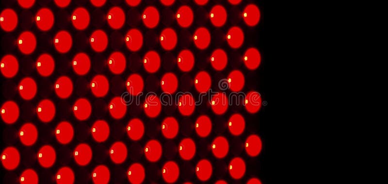 Red Dot Led Lights on Black. Red Glowing Circles on Black. Checkerboard ...