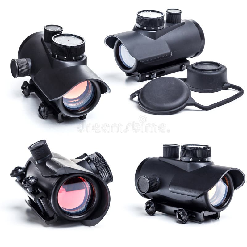 Red dot scope stock image. Image of military, scope, force - 30343185