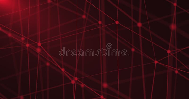 Red Dots Connected by Red Lines Under the Side Lighting Stock ...