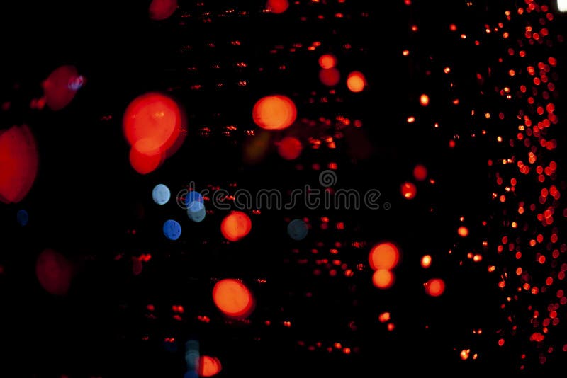 Red Dots in Space. Lights in Dark. Red Light Bulbs Stock Photo - Image ...