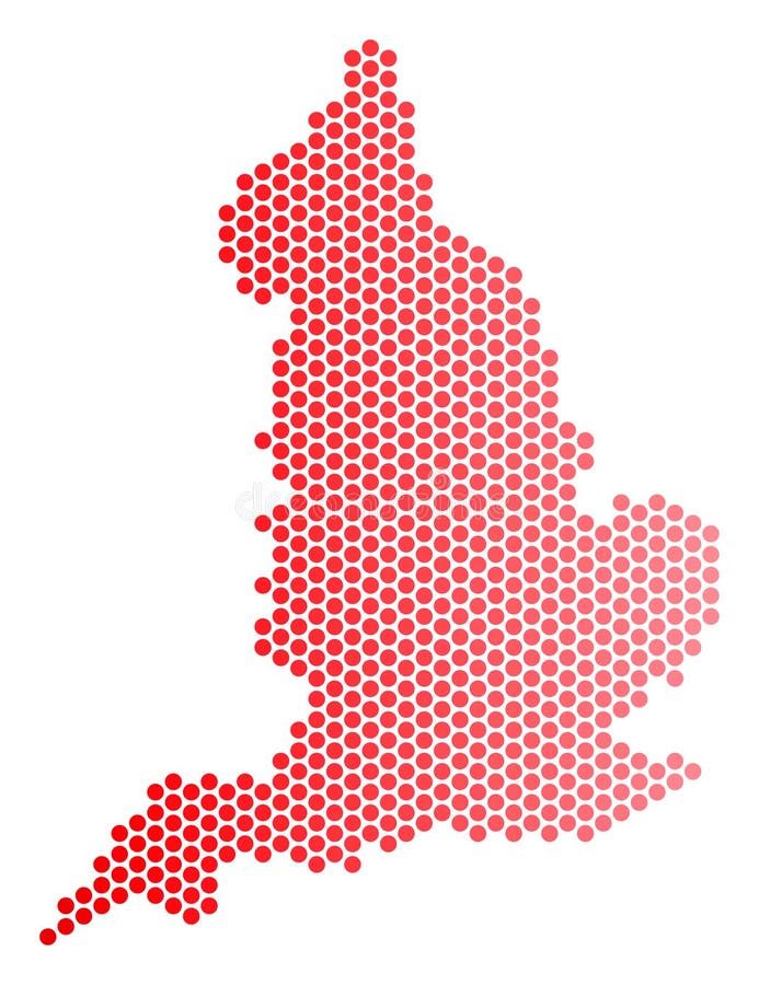 Red Dot England Map stock vector. Illustration of national - 118734516