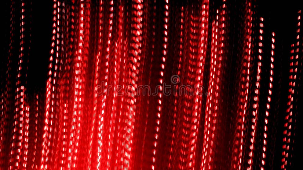 Red Dotted Lines of Lights on a Black Background Stock Photo - Image of ...